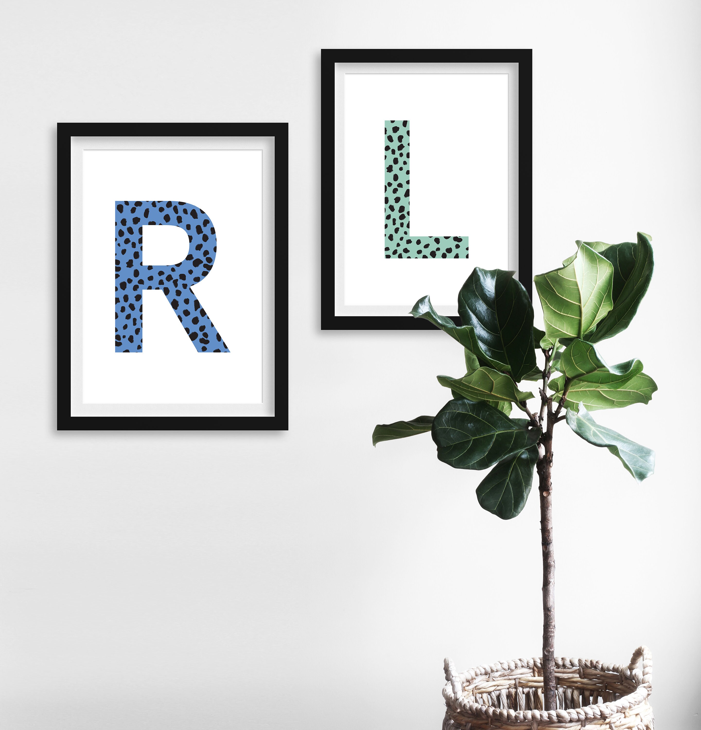 Personalised Letter Print Custom Initial Print Monogram | Etsy