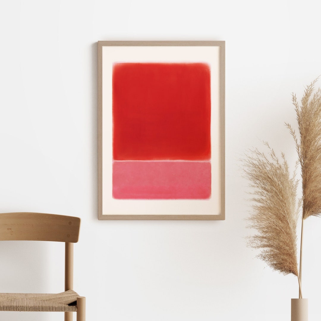 Pink and Red Mark Rothko Print, Mark Rothko Exhibition Print, Mark ...