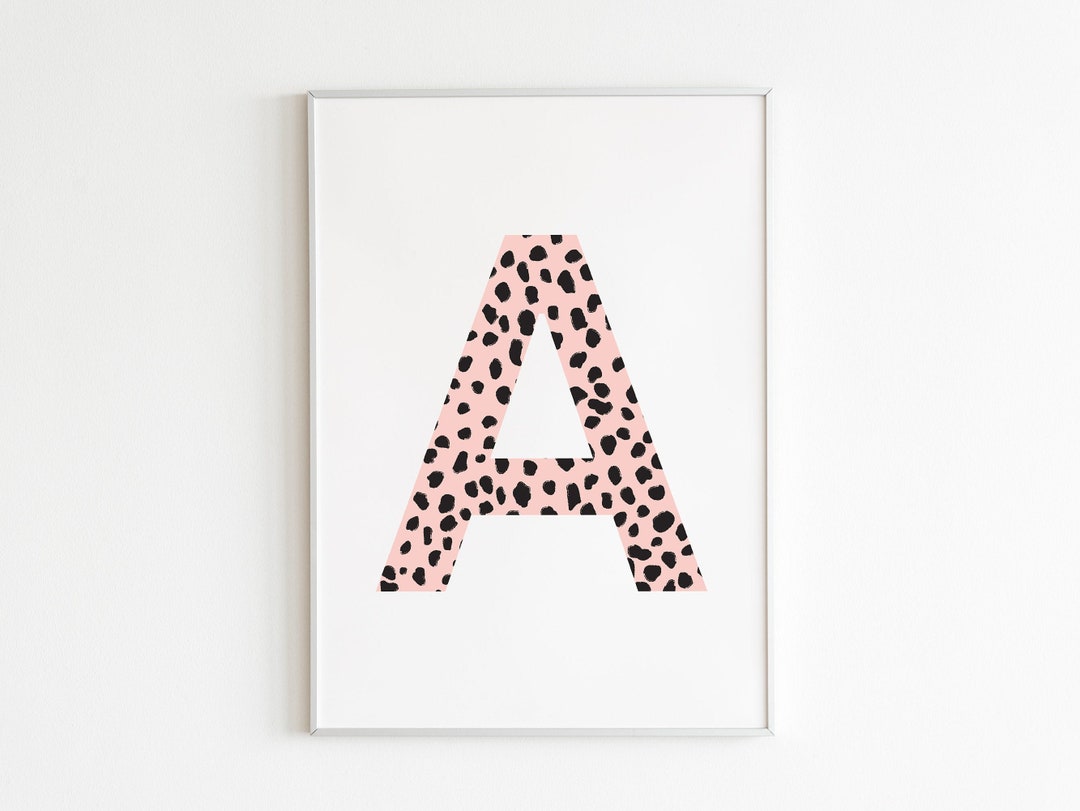 Personalised Letter Print, Custom Initial Print, Monogram Print ...