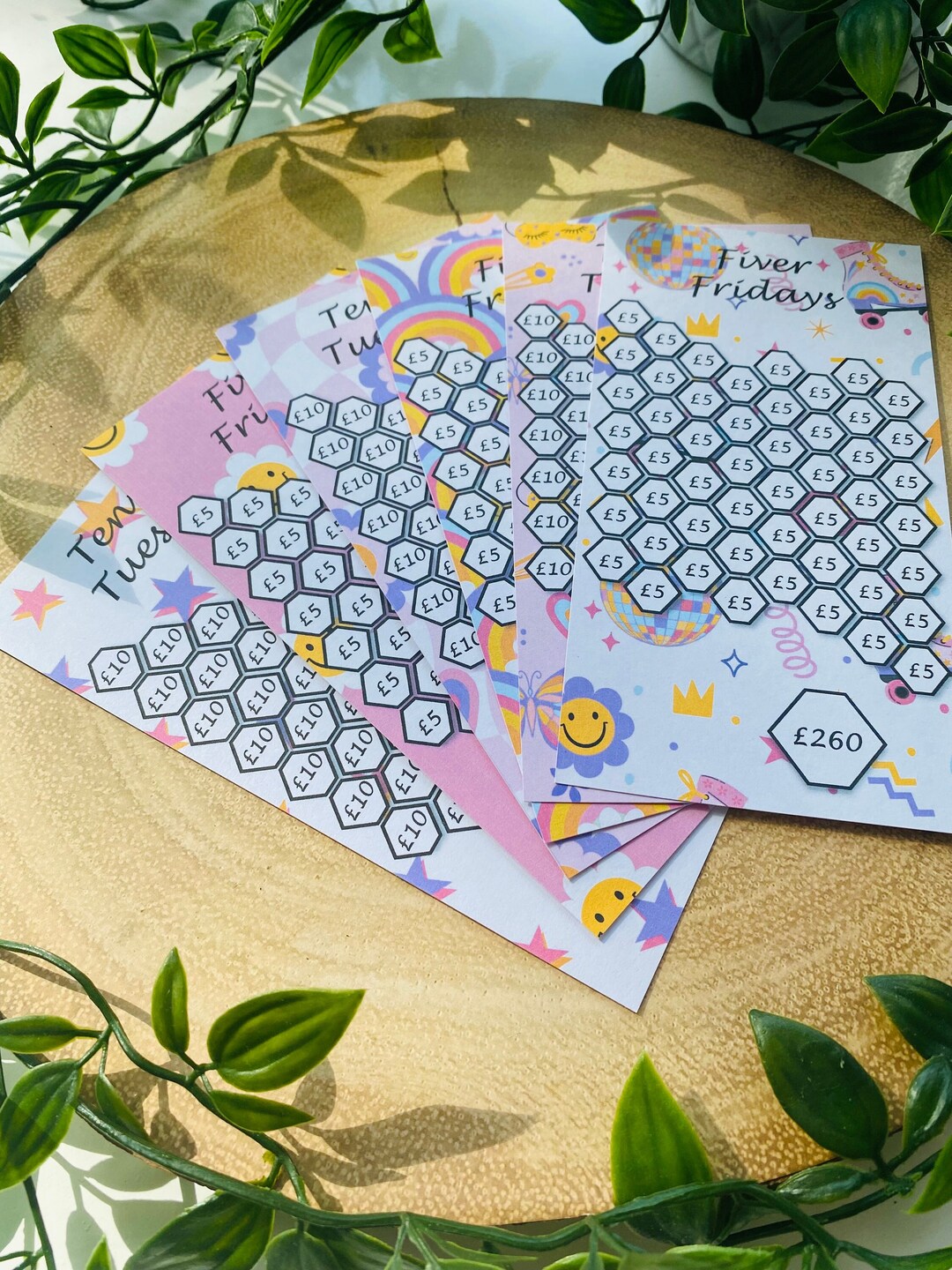 Retro 90s Fiver Fridays and Tenner Tuesdays Savings Cards | Budget ...