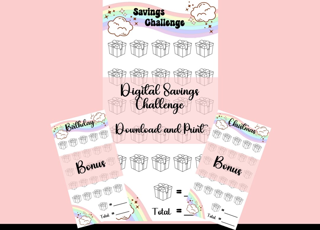 Present/gift Savings Tracker | Digital Download | Printable | Saving ...