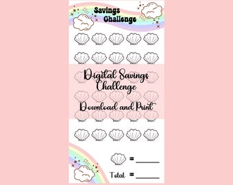 Yellow Money Saving Challenge Printable Save 800 Savings - Etsy