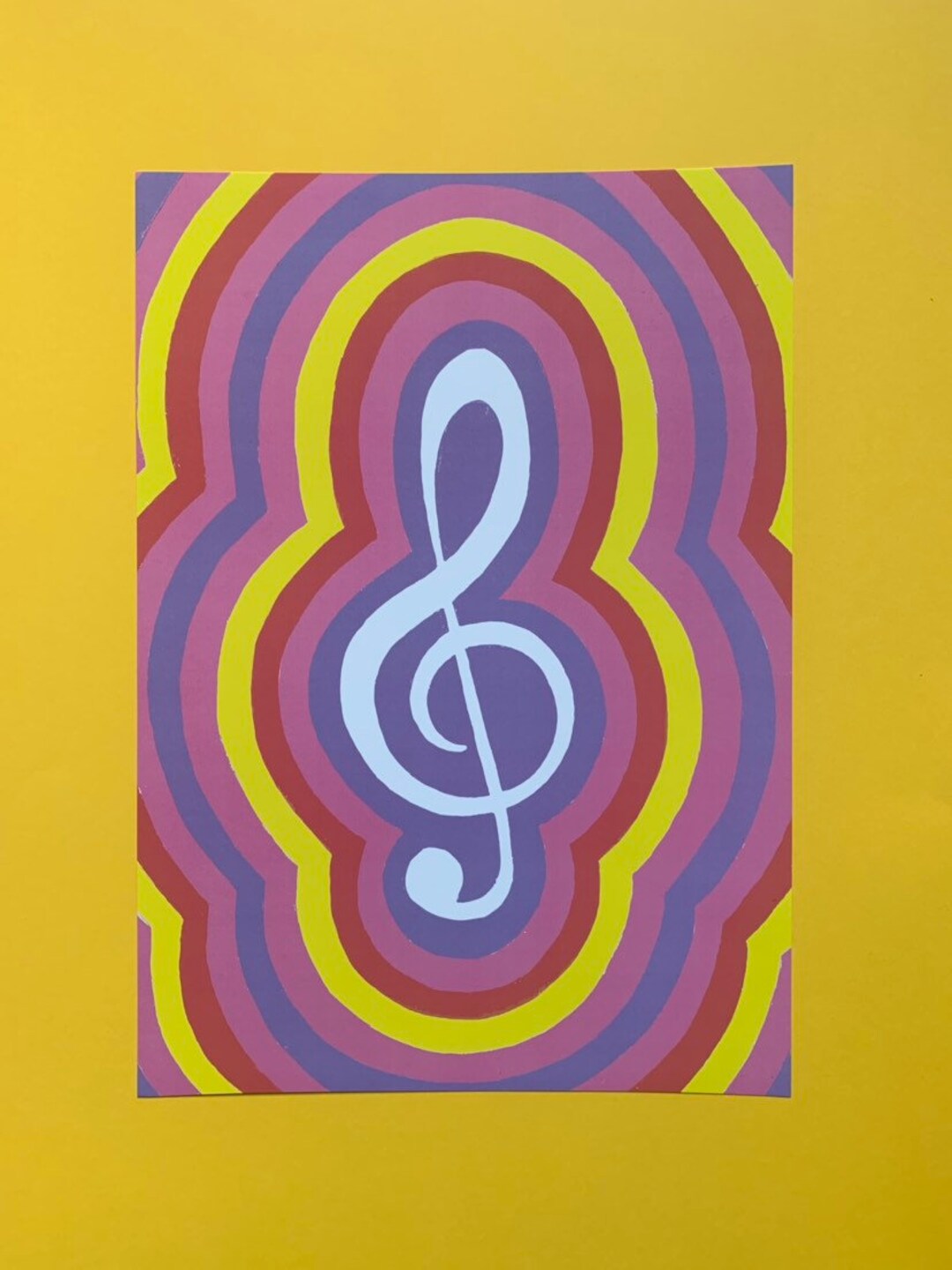 Music Treble Clef Art Print A3 300gsm - Etsy