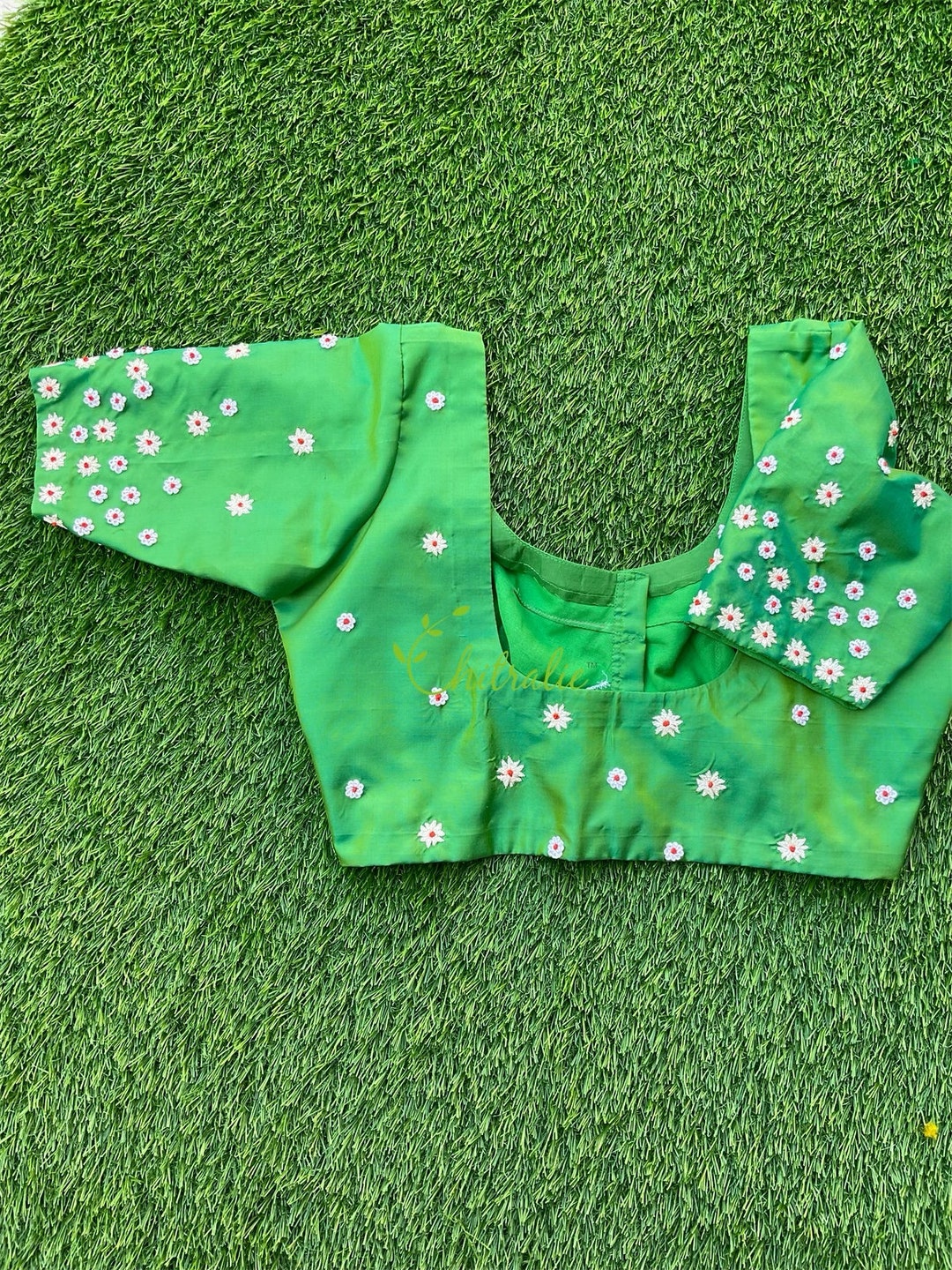 Shiuli Flower - Parijat Handcrafted Custom Fit Silk Blouse/ Indian Saree Blouse Custom Made - Etsy