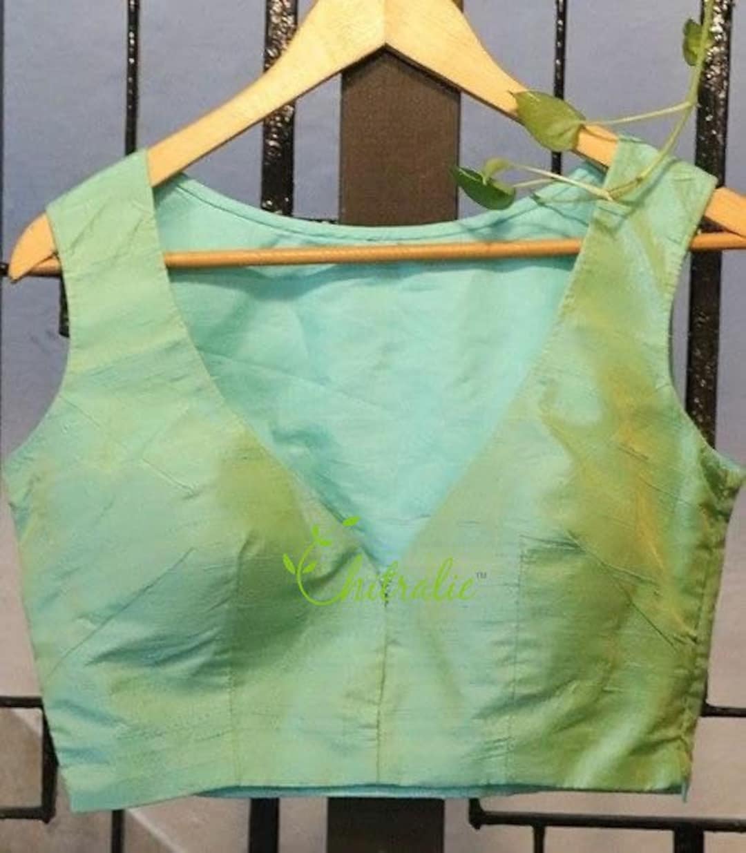 Custom Fit Mint Green Padded Sleeveless Blouse/ Readymade Blouse ...