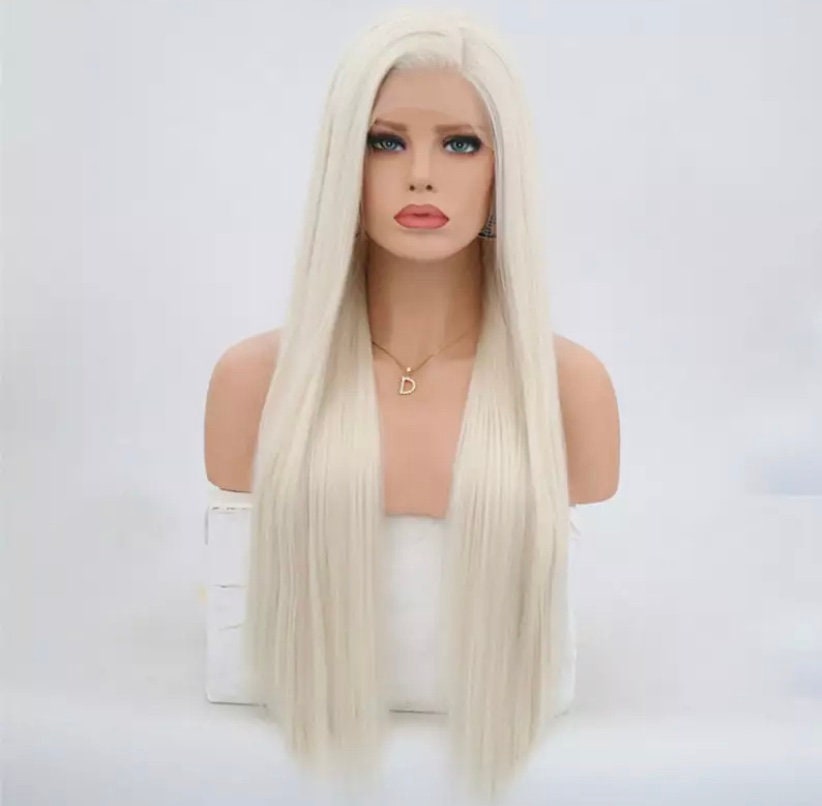 The Ari Ice Platinum Blonde Lace Front Wig | Etsy UK