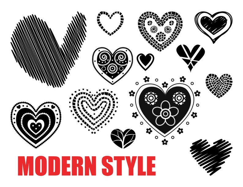 Heart Outline Svg Bundle Heart Shape Svg Designs Love | Etsy