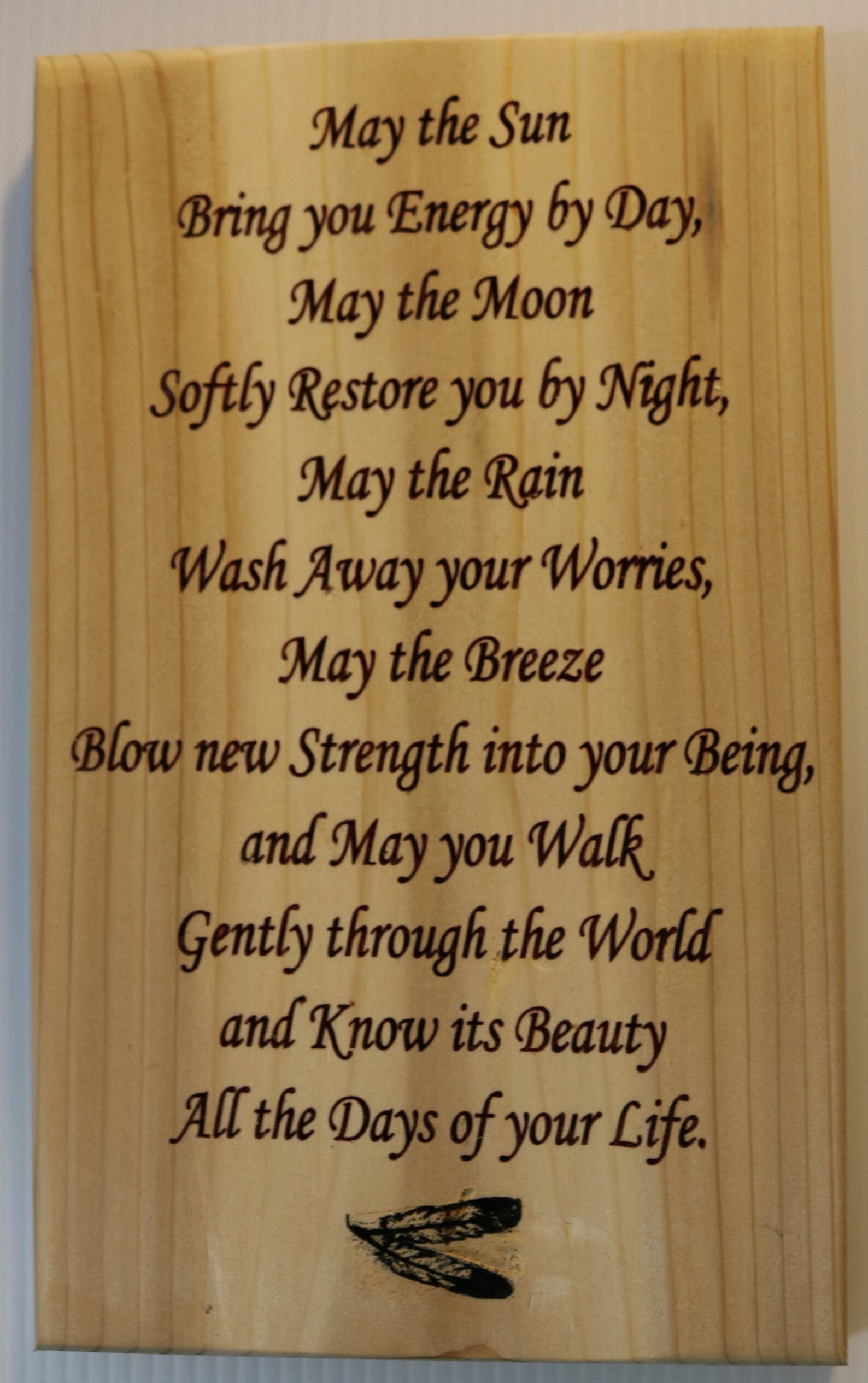 Native American Blessing on Cedar - Etsy