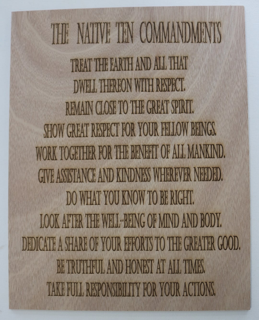 Native American Ten Commandments - Etsy