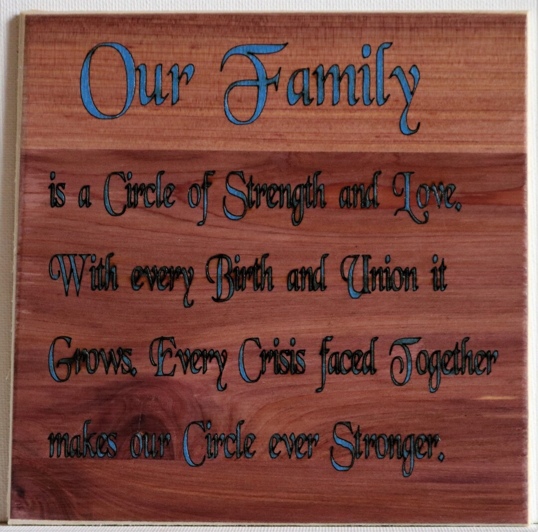 Our Family Plaque - Etsy