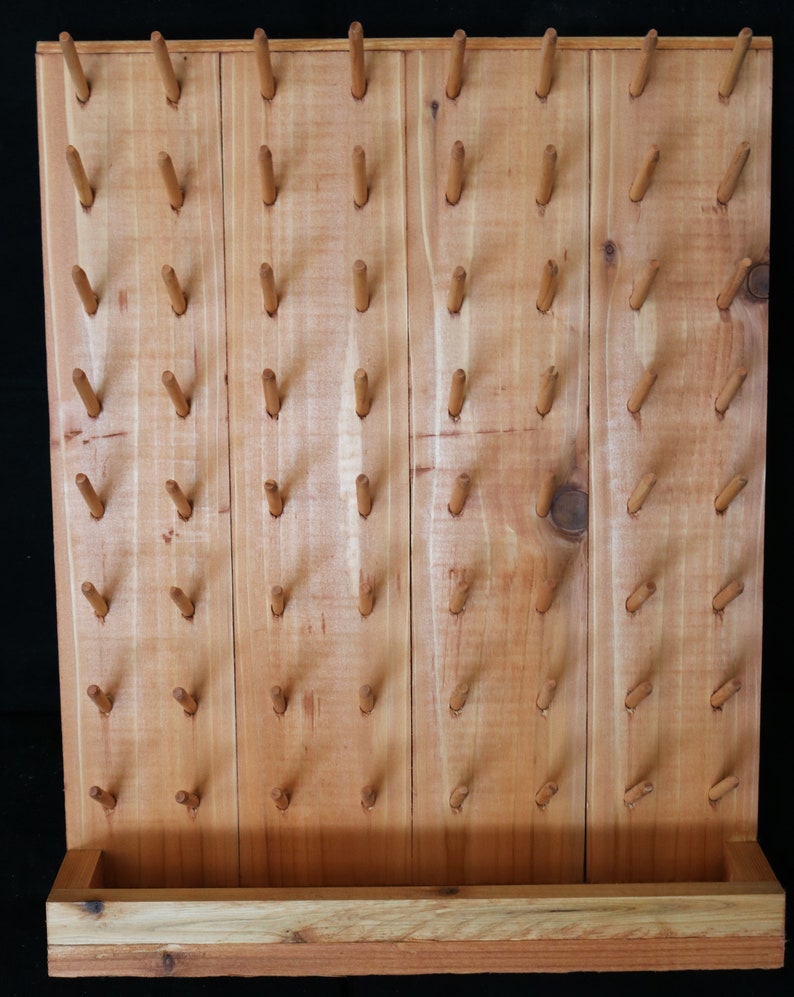 Thread Spool Rack Cedar 64 Pegs - Etsy