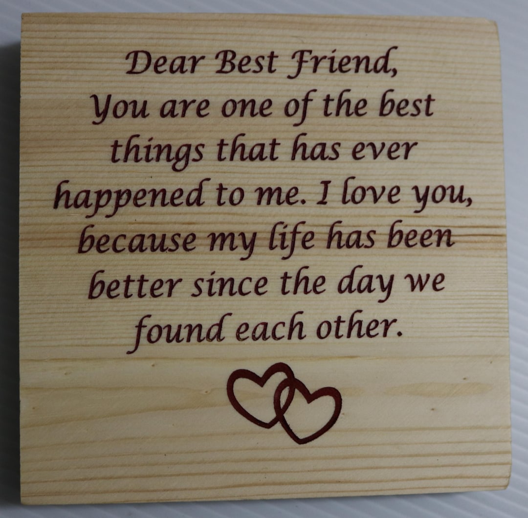 Dear Best Friend - Etsy