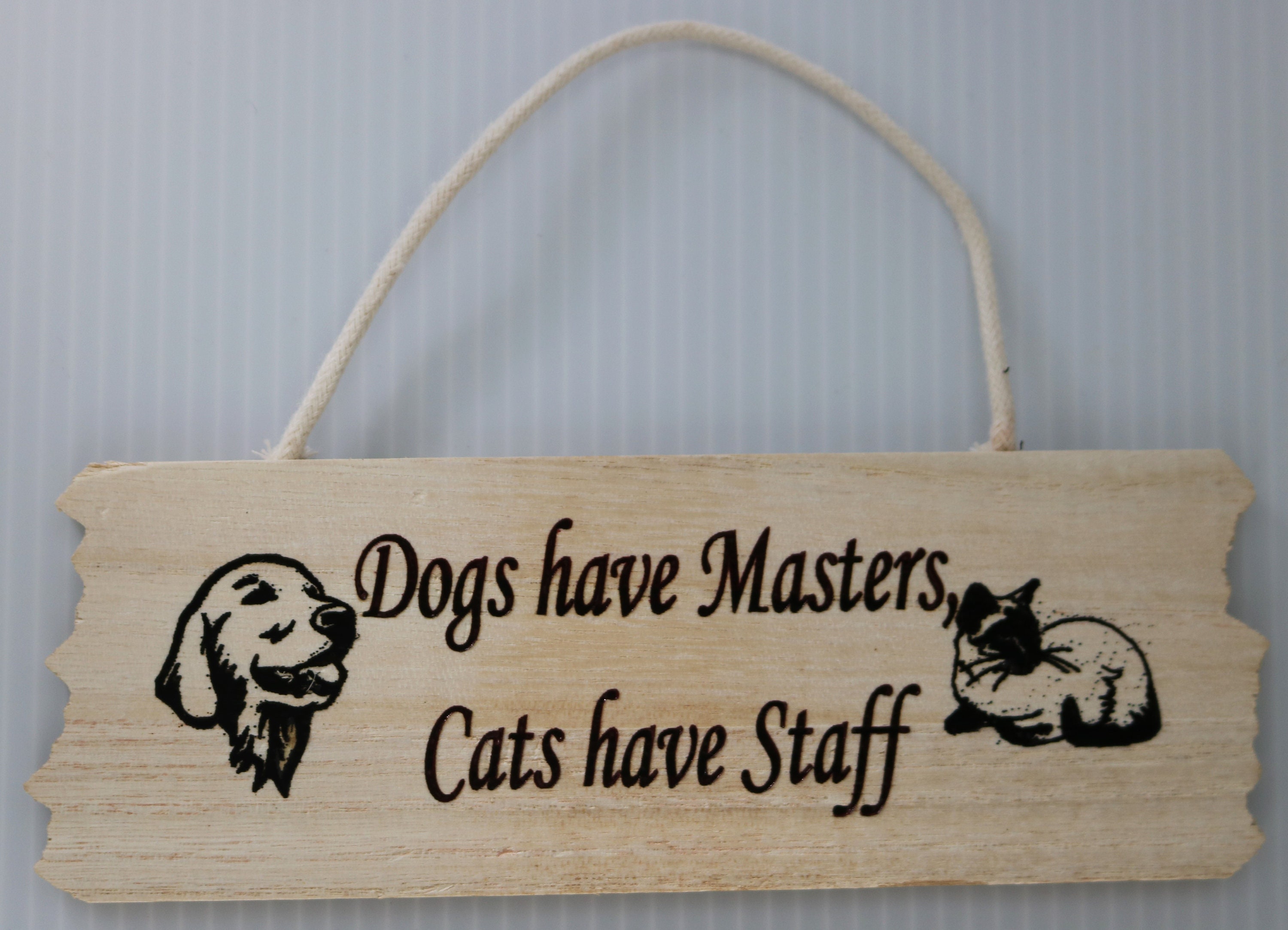 Dogs Have Masters, Cats Have Staff - Etsy