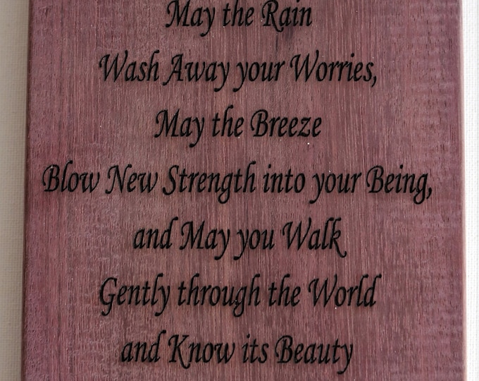 Native American Blessing on Exotic Hardwood - Etsy
