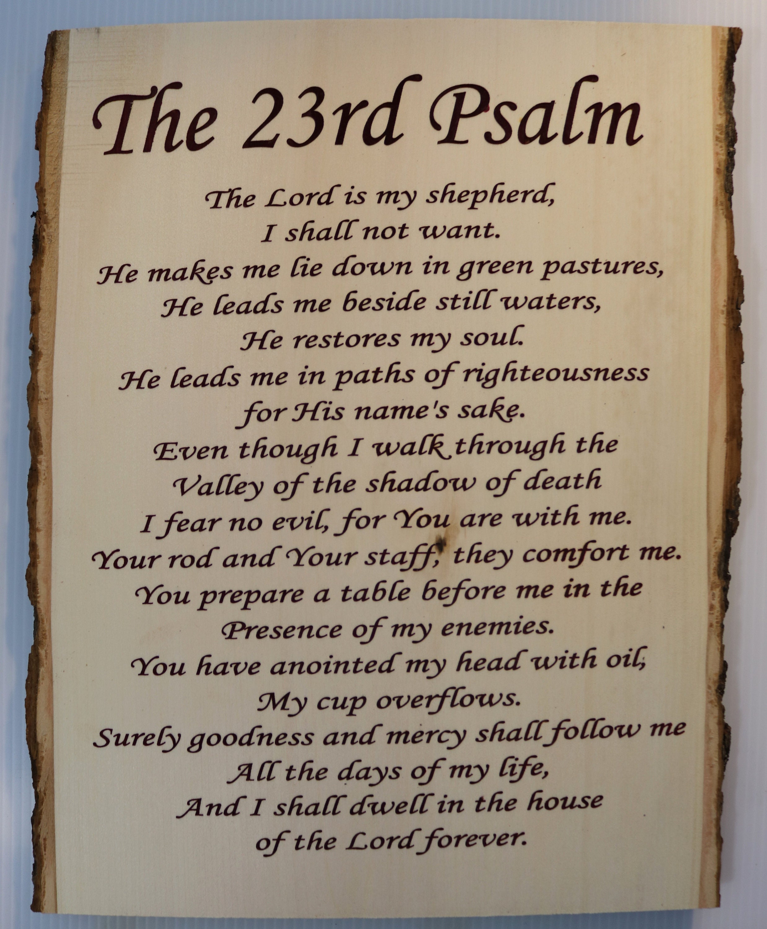 23rd Psalm Wooden Plaque - Etsy