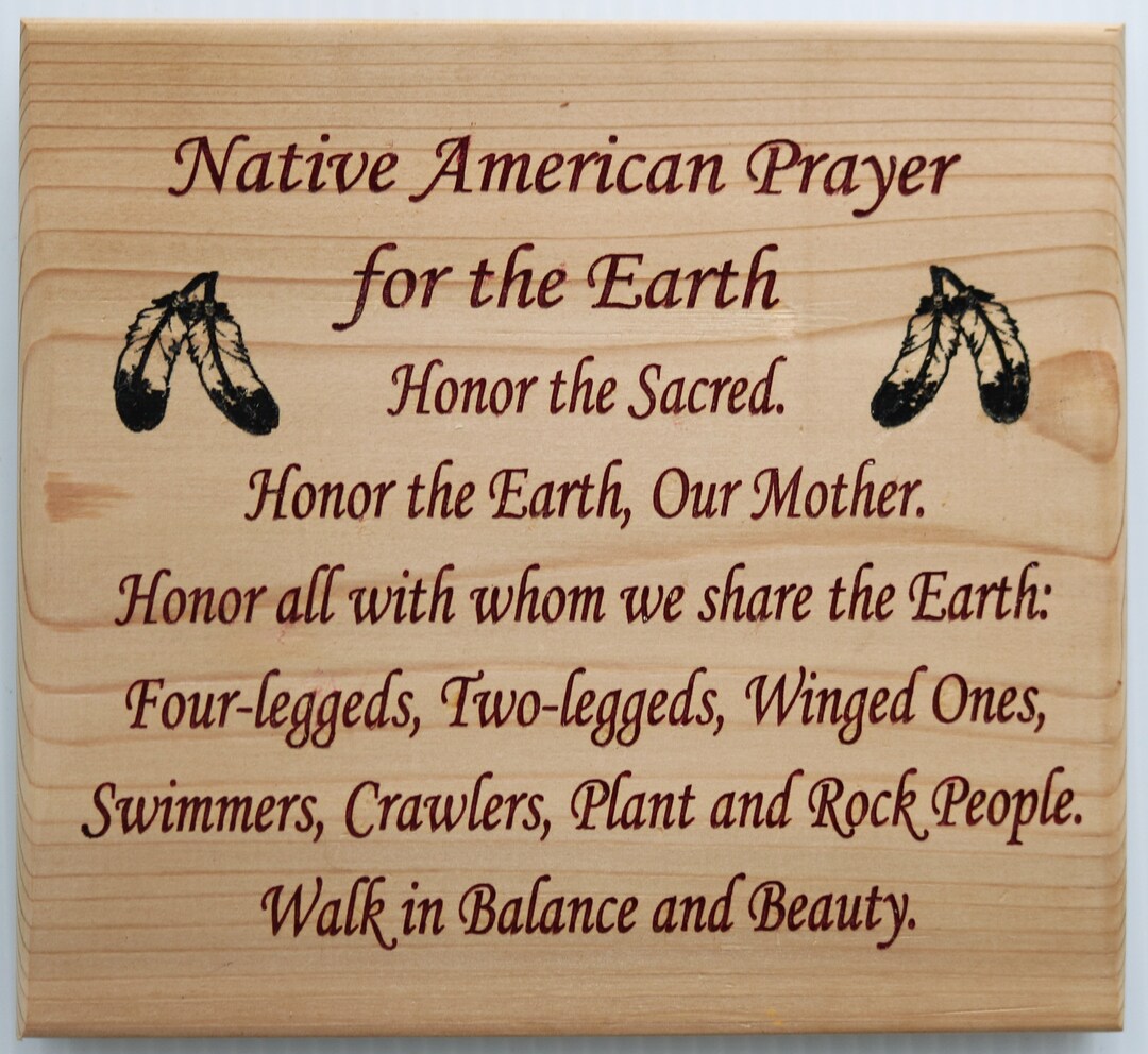 Native American Prayer for the Earth - Etsy