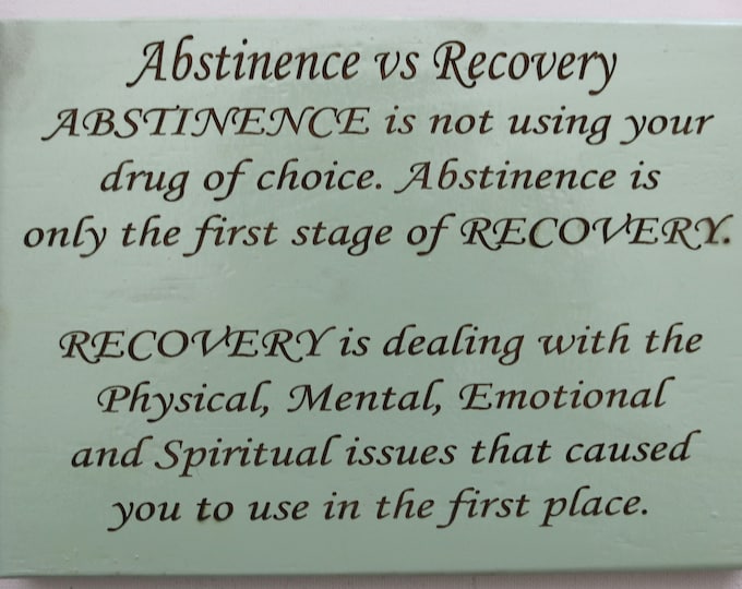 Abstinence Vs. Recovery - Etsy