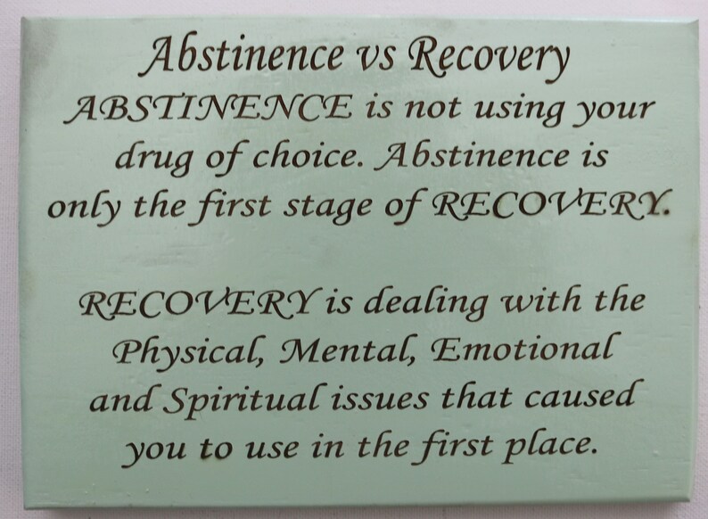 Abstinence Vs. Recovery - Etsy