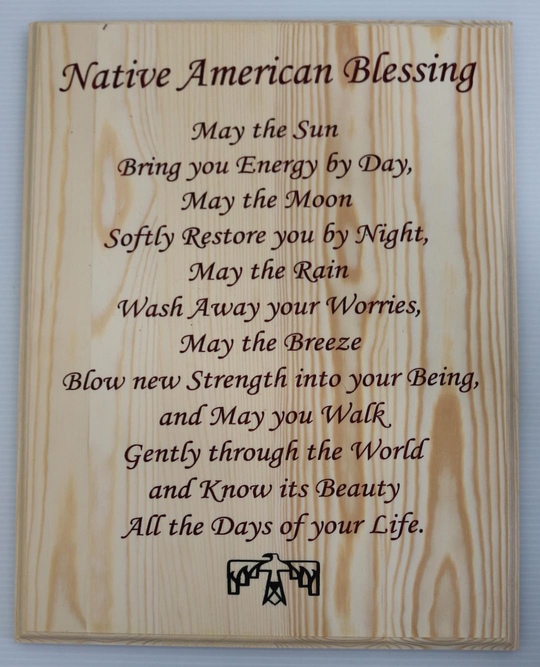 Native American Blessing, Extra Large, Pine With Easel - Etsy
