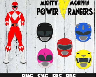 Power rangers svg | Etsy