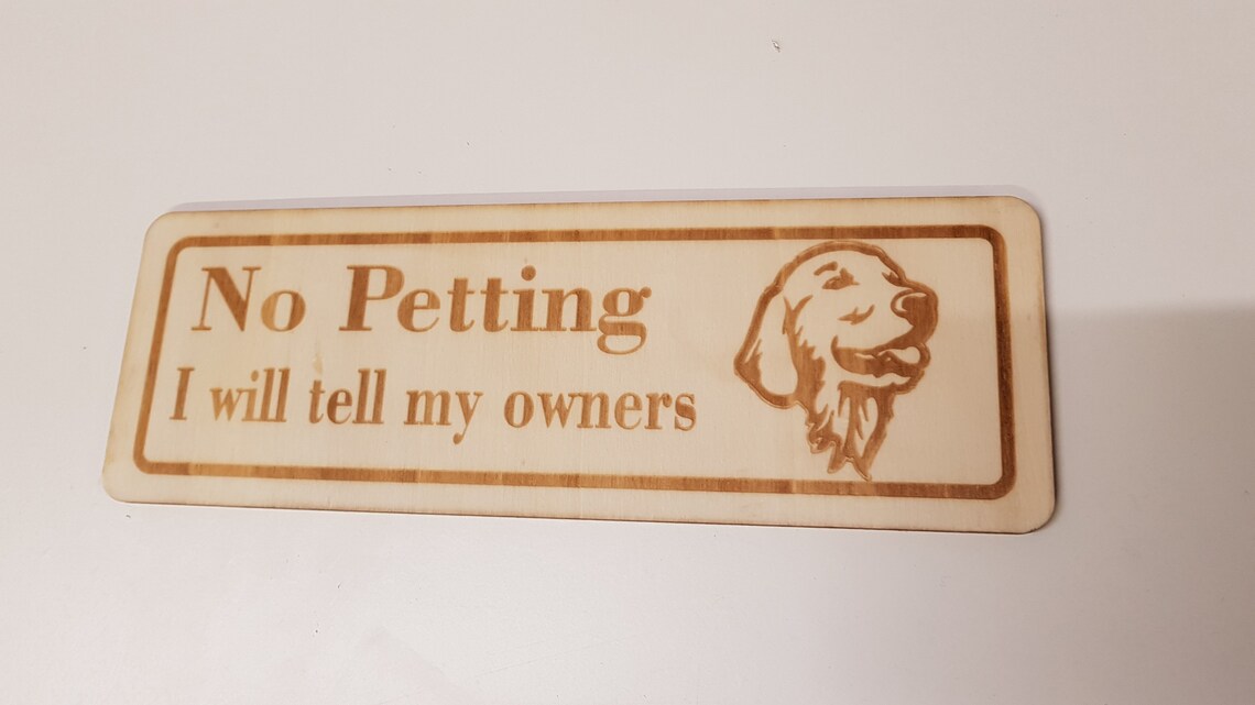 No Petting Sign - Golden Retriver - Etsy