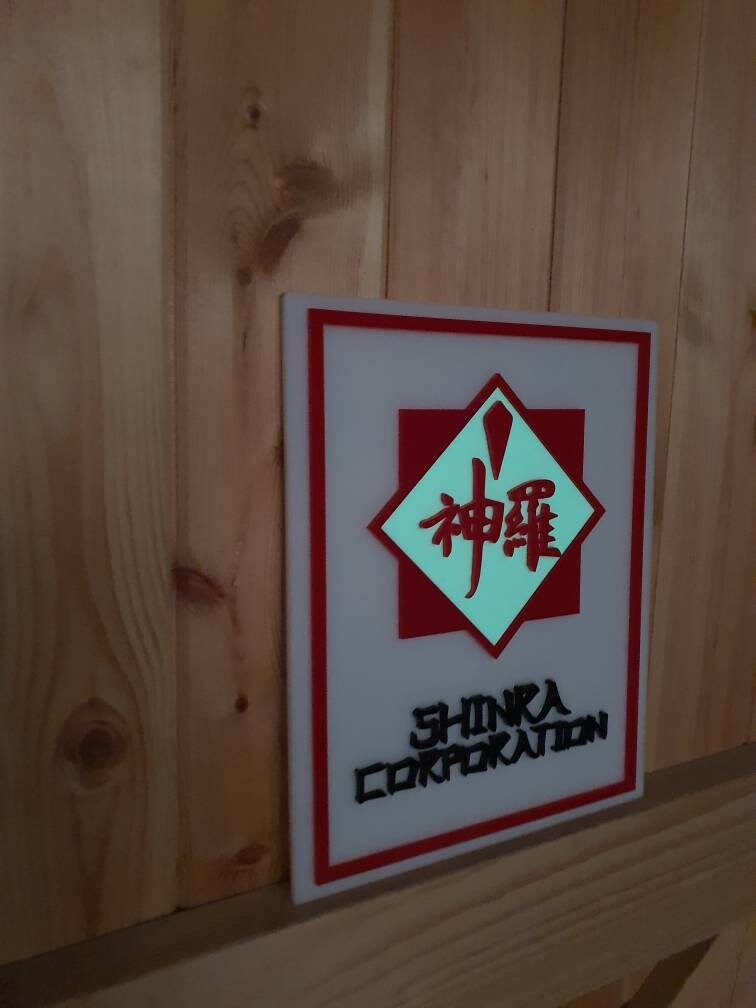 Glow in the Dark Mako Green Shinra Corporation Sign FFV7 - Etsy