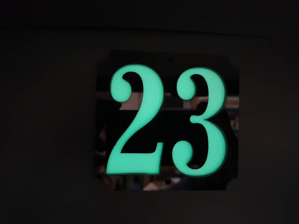 Glow in the Dark House Number Sign - Etsy