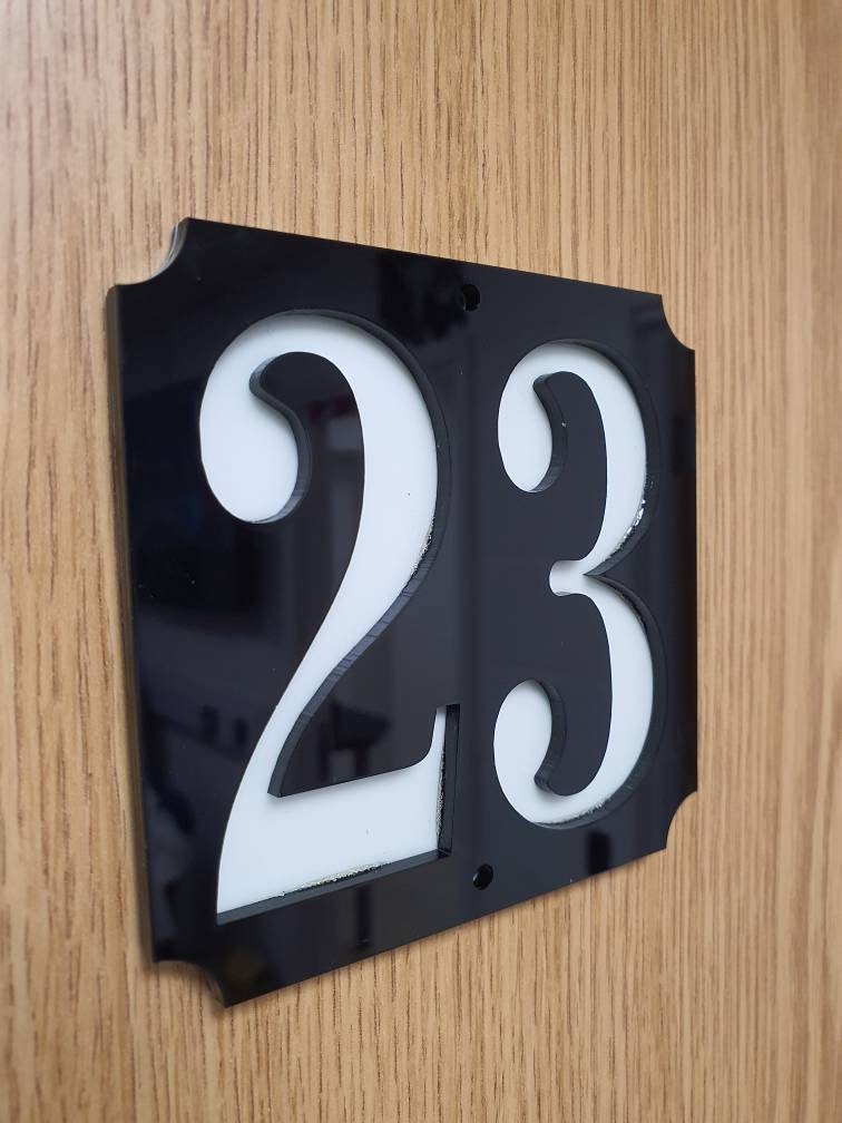 Glow in the Dark House Number Sign - Etsy
