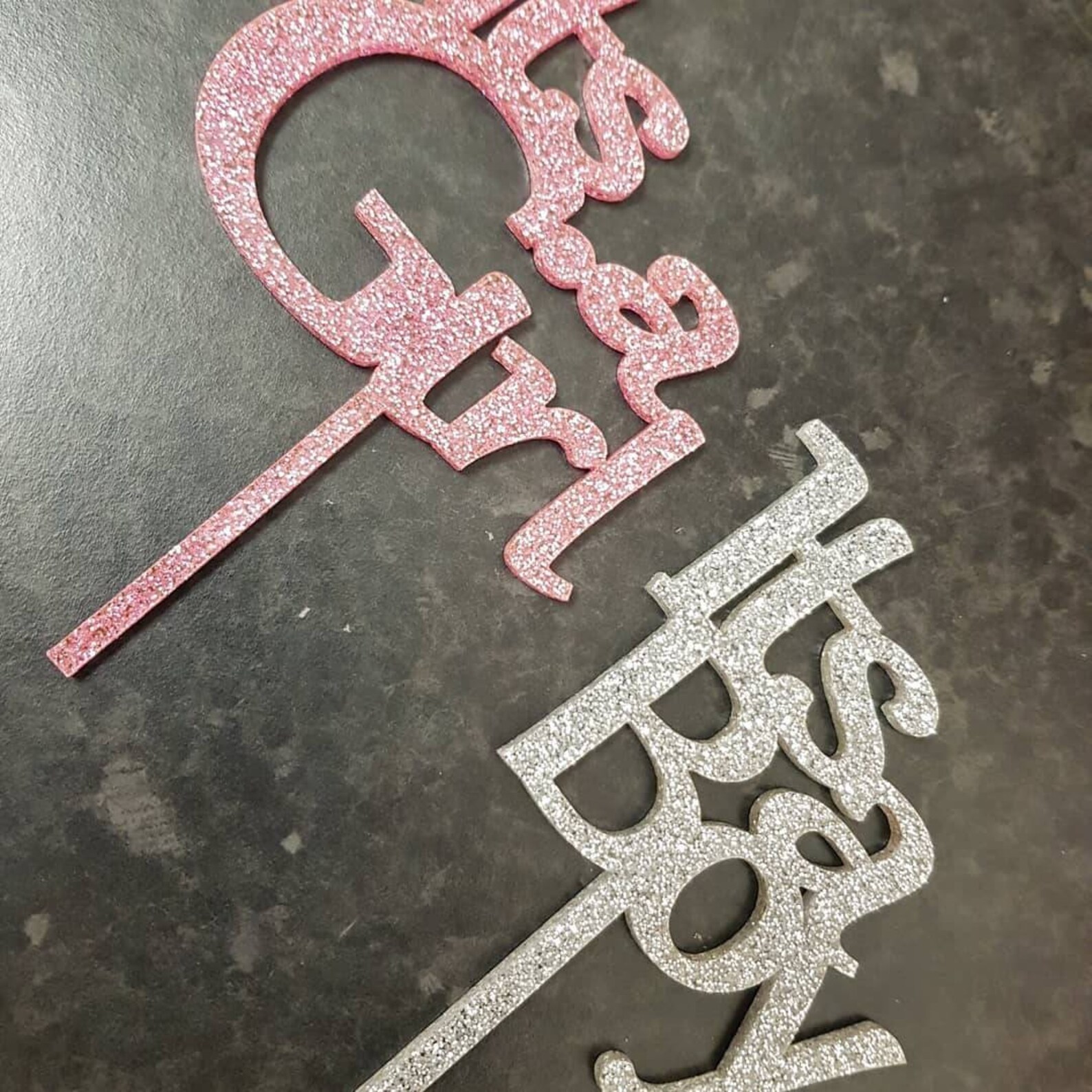 Boy or Girl Baby Cake Toppers - Etsy