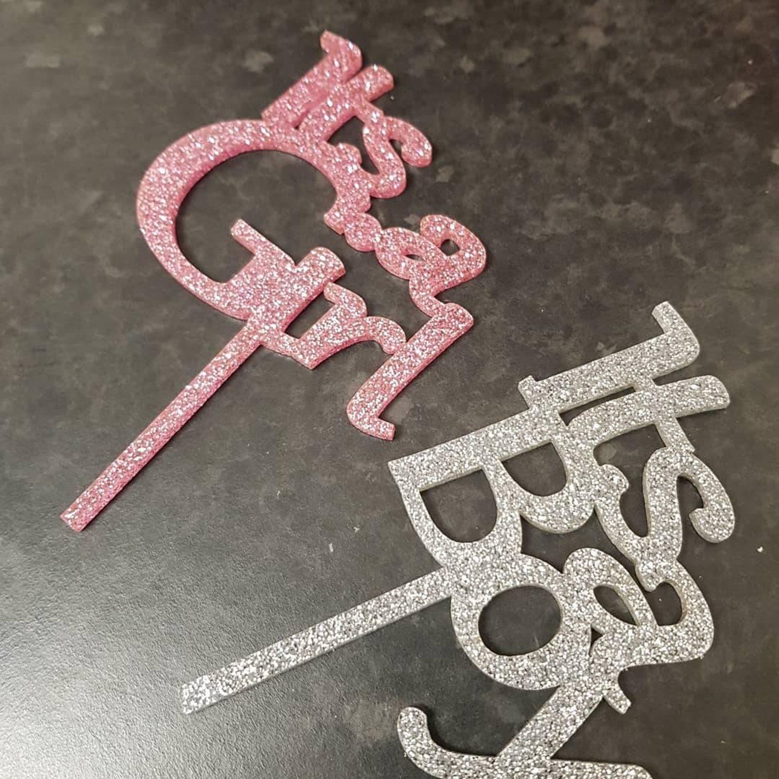 Boy or Girl Baby Cake Toppers - Etsy