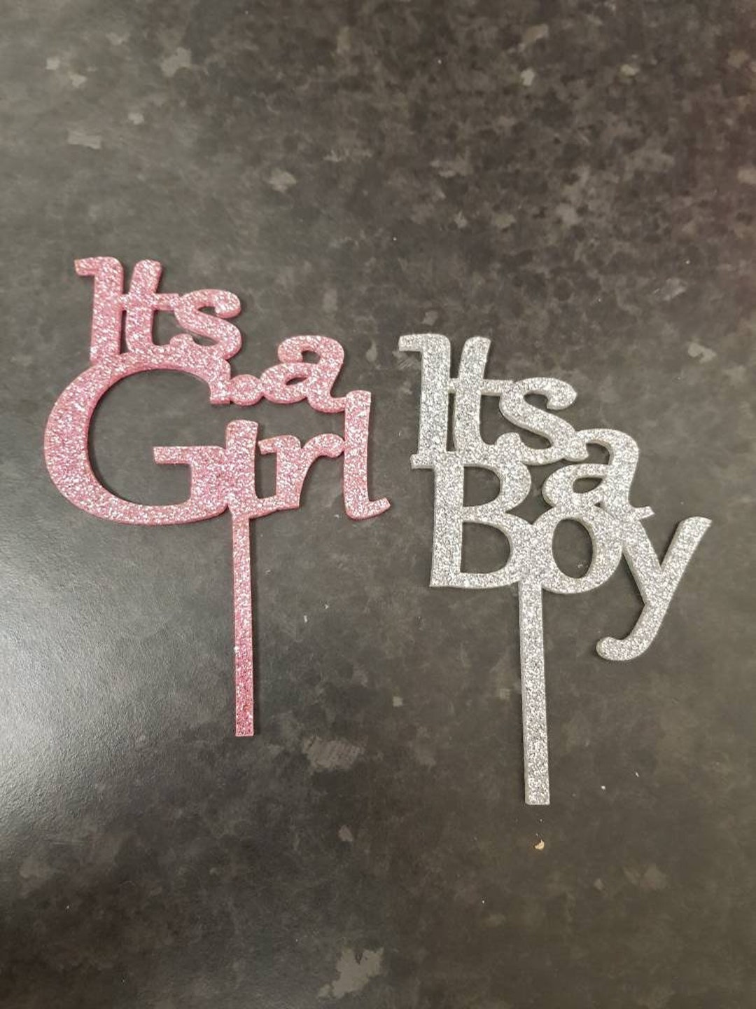 Boy or Girl Baby Cake Toppers - Etsy