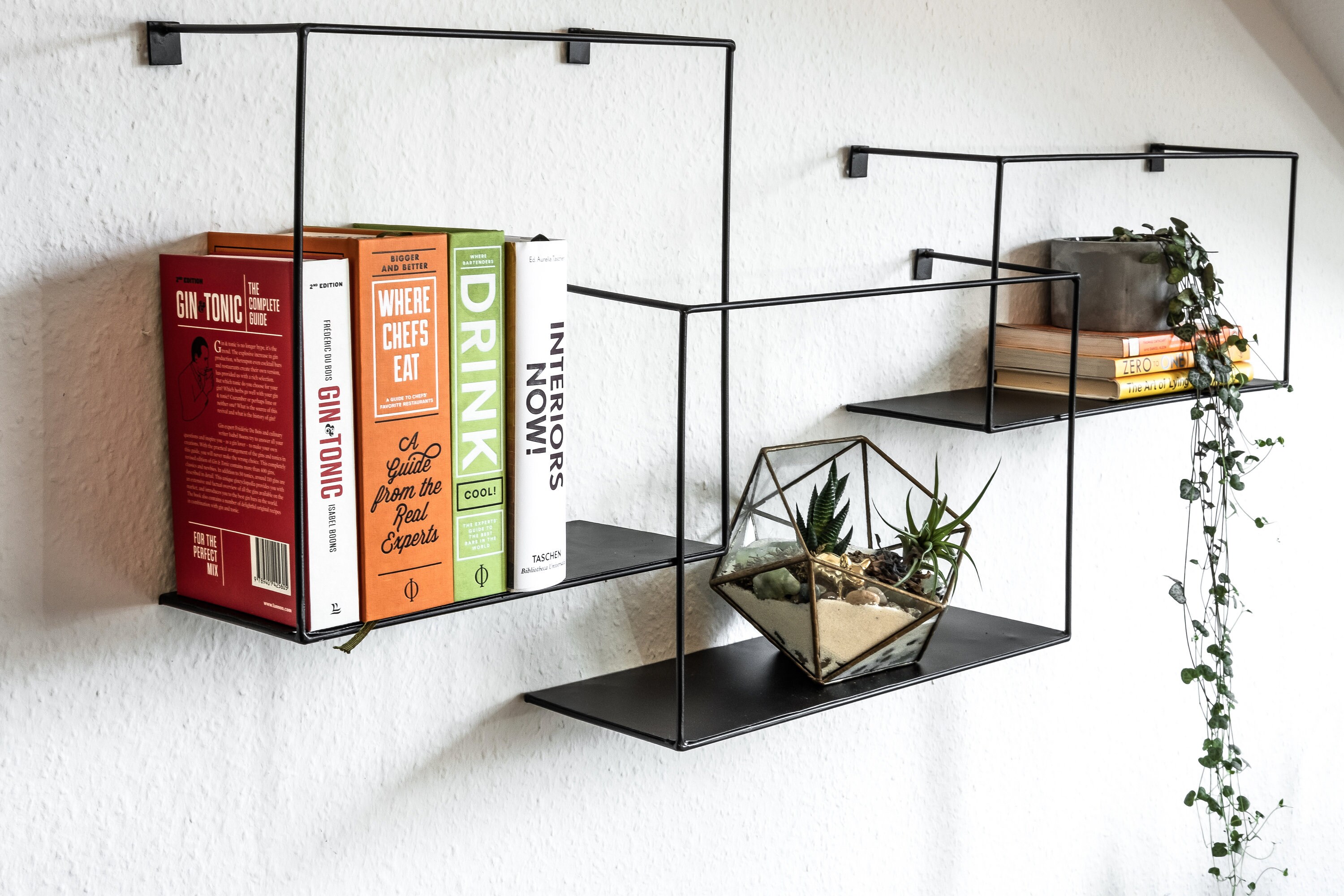 onlinestore on sale Set of 3 Metal Intersecting Floating Shelves