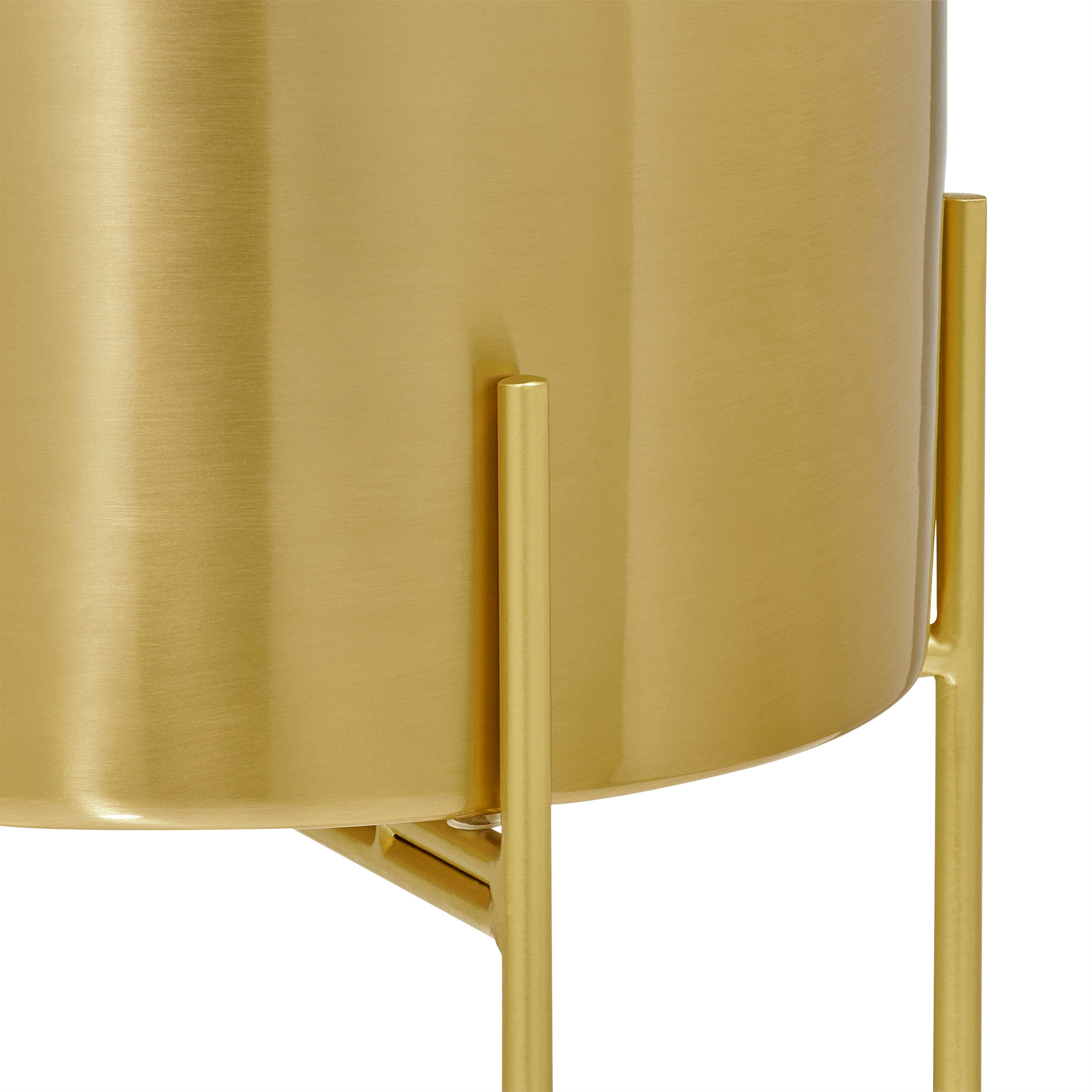 Modern Floor Planter Large Brass Gold Planters With Stand 10 - Etsy