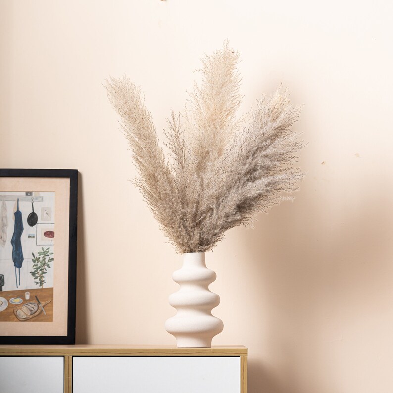 Kimisty Ceramic off White Vase Pampas Vase for Decor Nordic - Etsy