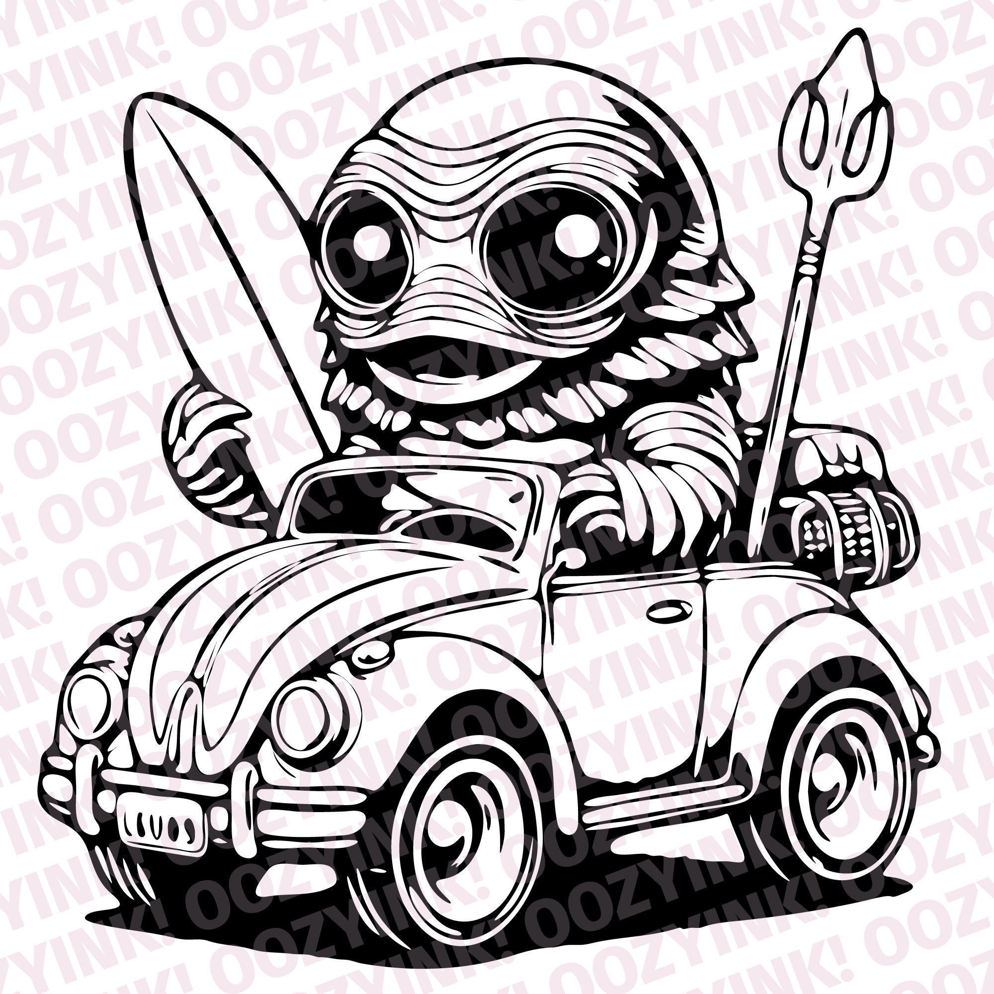 Creature From the Black Lagoon VW Surfer SVG PNG (digital Download) - Etsy