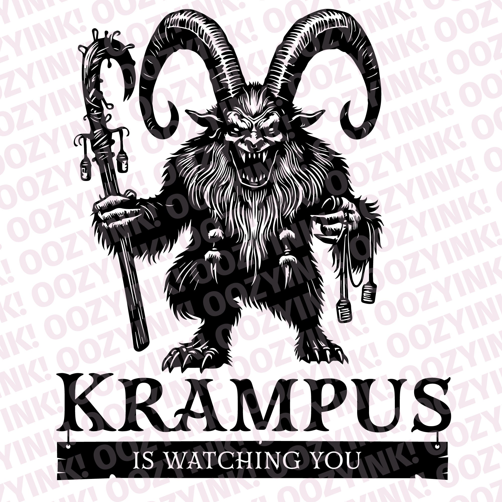Krampus Christmas SVG PNG Digital Download for Screen Printing ...