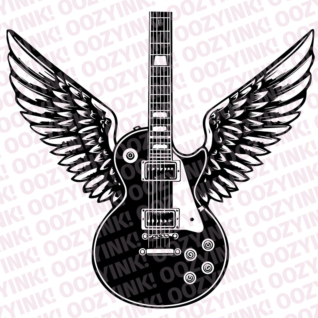 Gibson Les Paul Rock Guitar SVG PNG Digital Download Svg for Screen ...