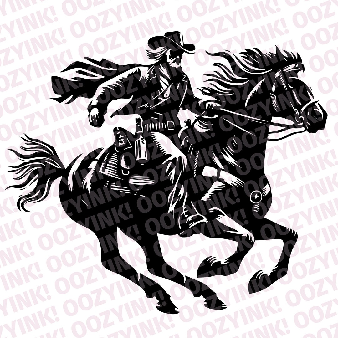 Cowboy Horse Riding SVG, PNG, Cricut Silhouette (digital Download) - Etsy
