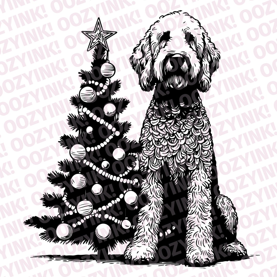 Labradoodle Christmas Tree SVG: Holiday Dog Design (digital Download ...