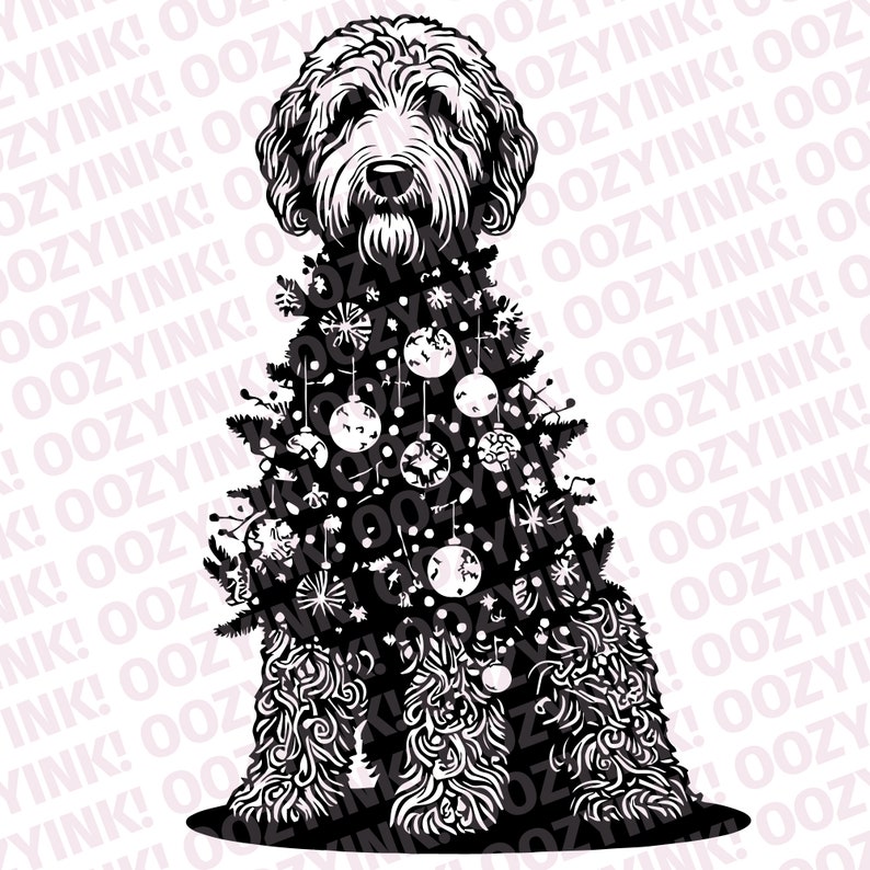 Labradoodle Christmas Tree SVG, PNG, Cricut, Sublimation (digital ...