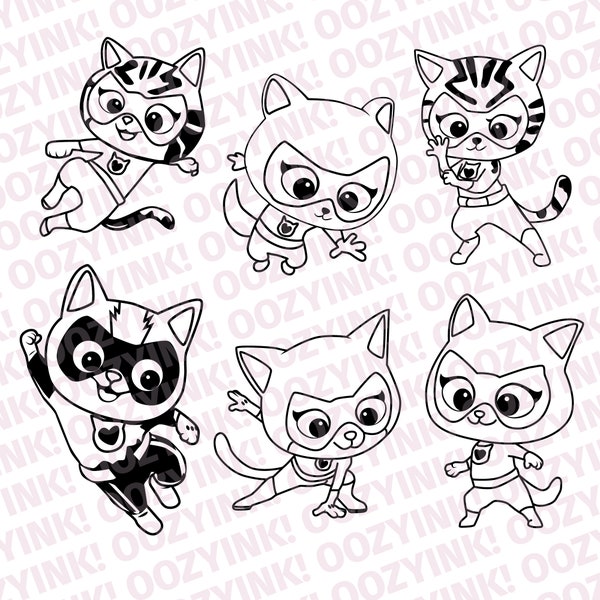 Super Kitties Svg - Etsy