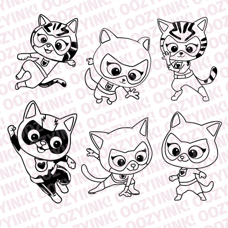 Super Kitties Svg - Etsy