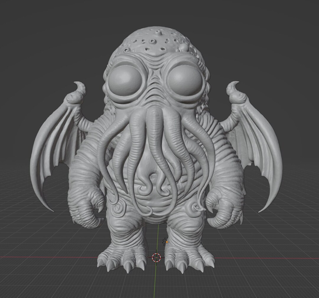 3D Cthulhu Figurine STL File Digital Download - Etsy