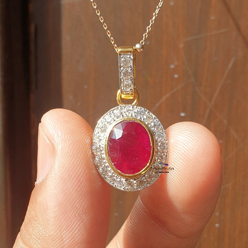 Red Ruby Pendant - Etsy