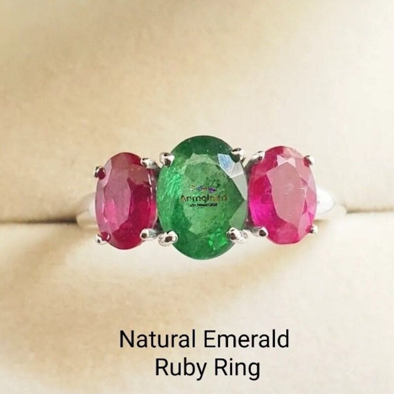 Emerald Ruby Ring - Etsy