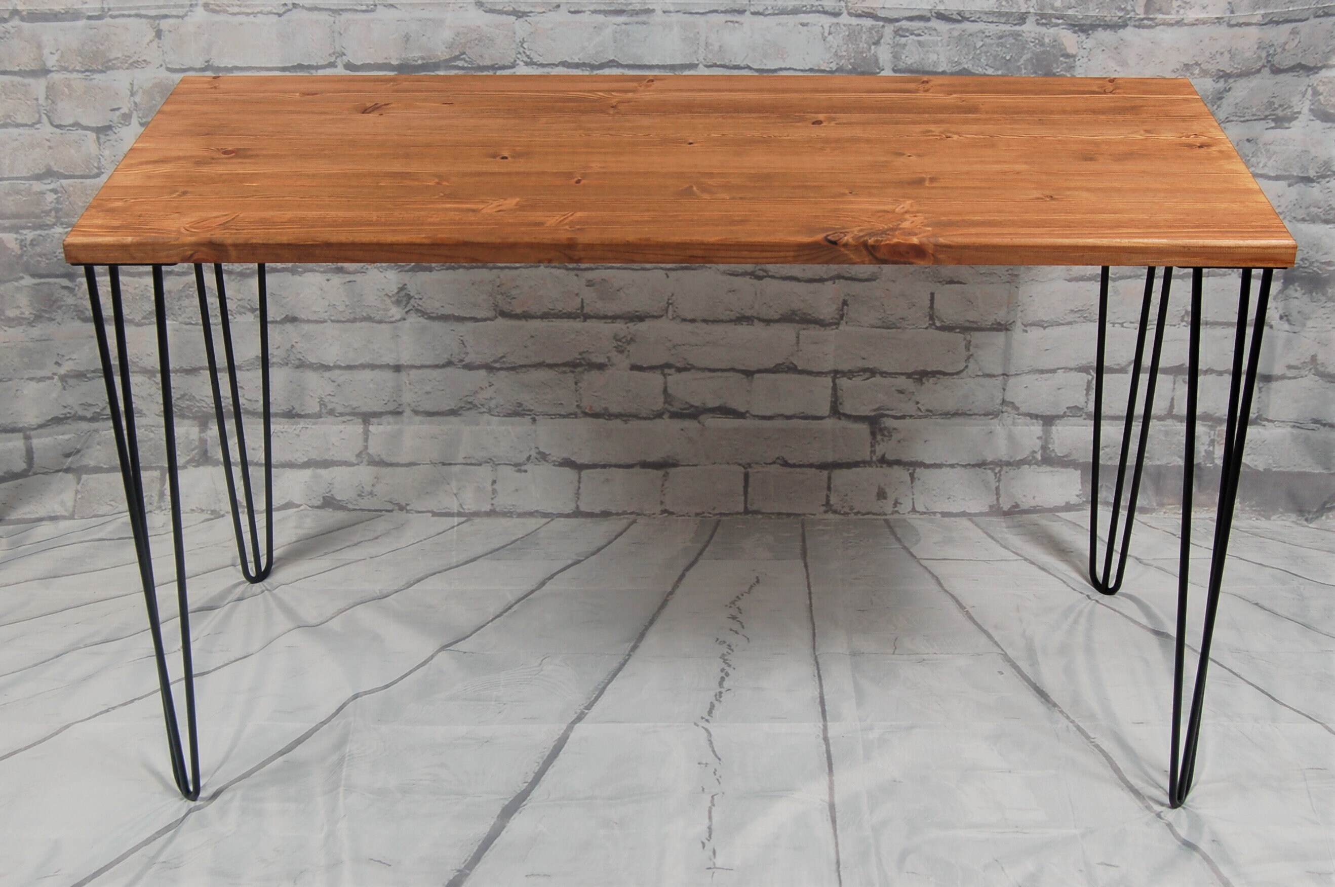 Work From Home Table Solid Wood Table With Hairpin Legs - Etsy UK