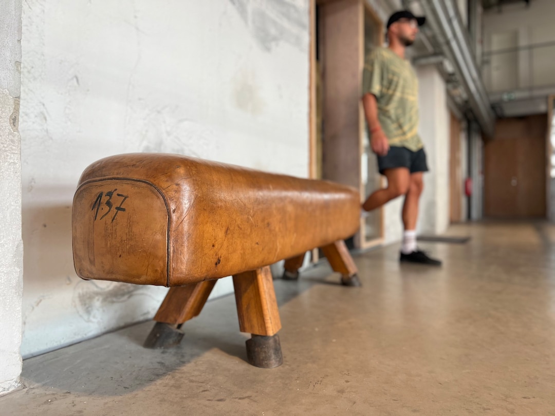 Vintage Leather Gymnastics Bench Pommel Horse -brown Original-1930s ...