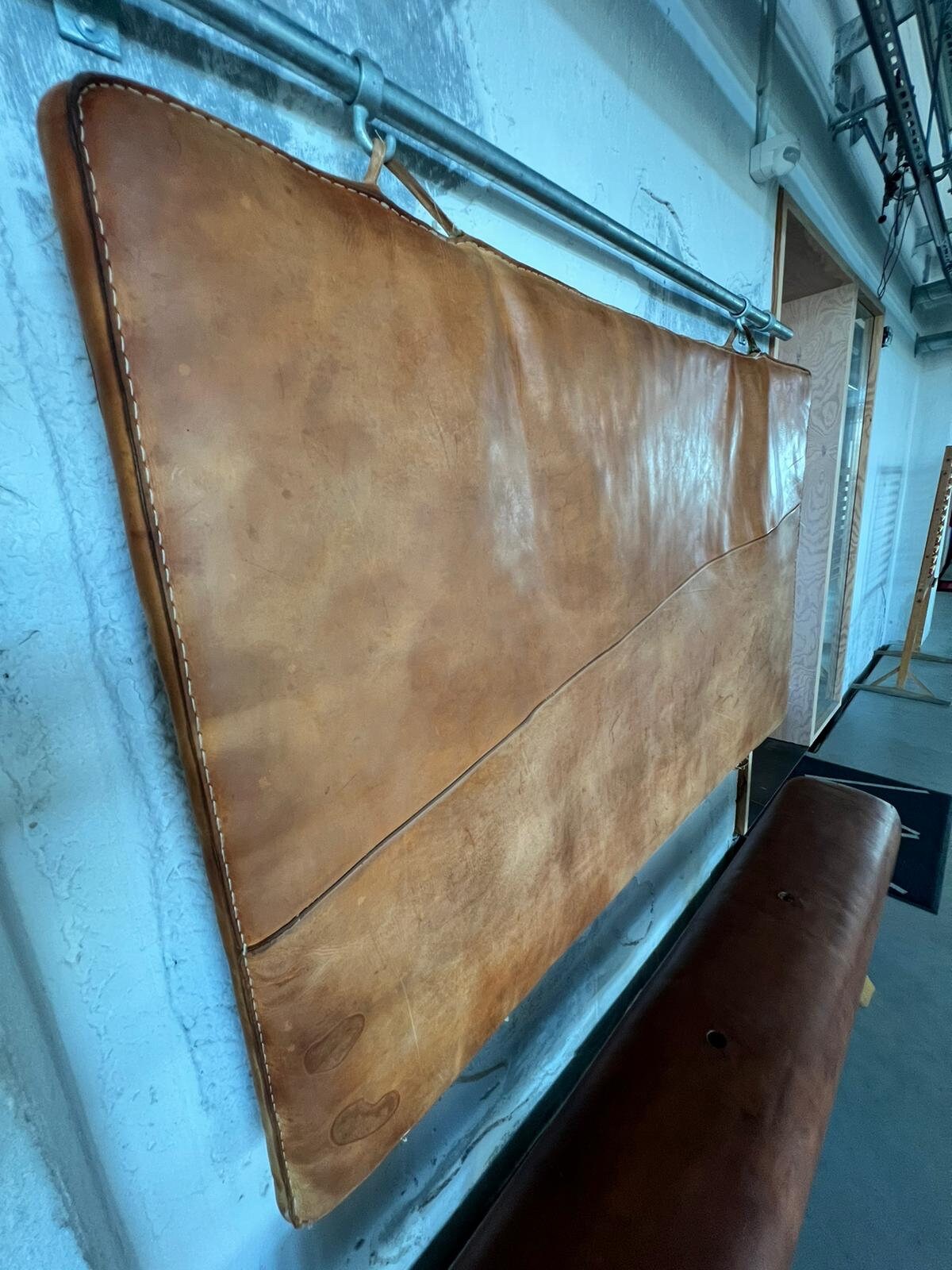 Leather Vintage Gym Mat - Brown Leather Original Gym Equipment From ...