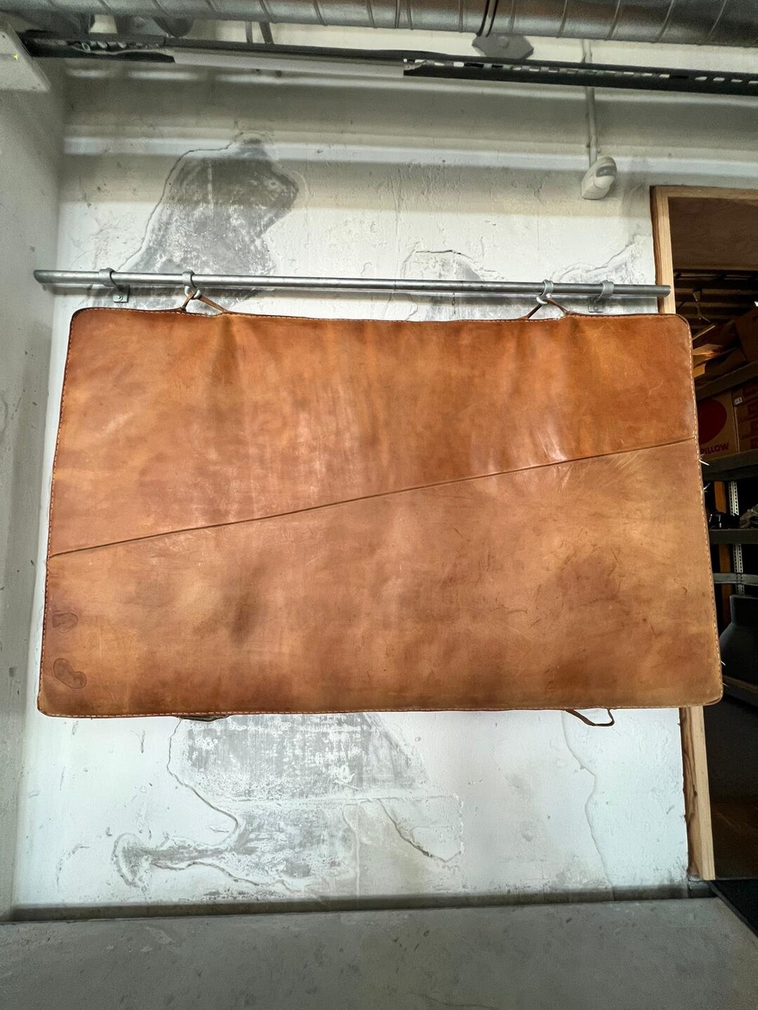 Leather Vintage Gym Mat - Brown Leather Original Gym Equipment From ...