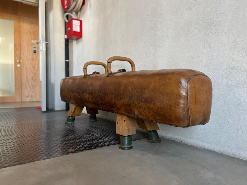 Vintage Leather Gymnastics Bench Pommel Horse -brown Original-1930s ...
